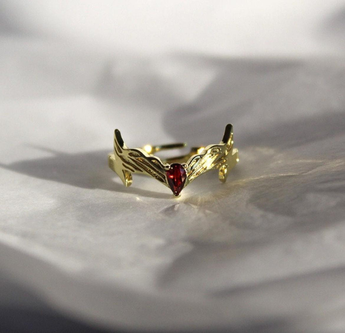 Scarlet Witch Gemstone INSPIRED ring – Cosmic Aether Jewellery