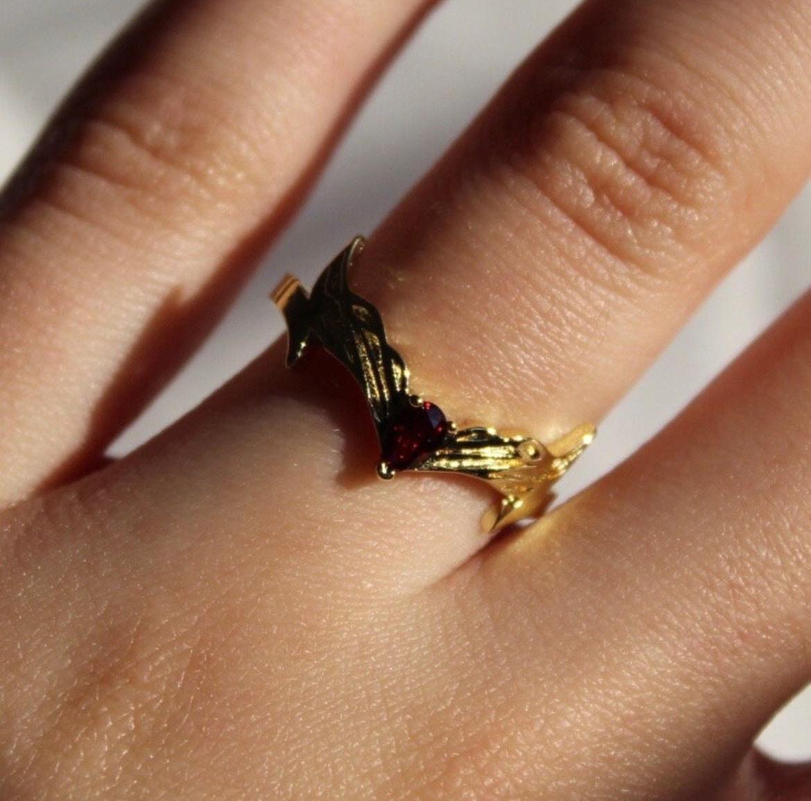 Scarlet Witch Gemstone INSPIRED ring – Cosmic Aether Jewellery